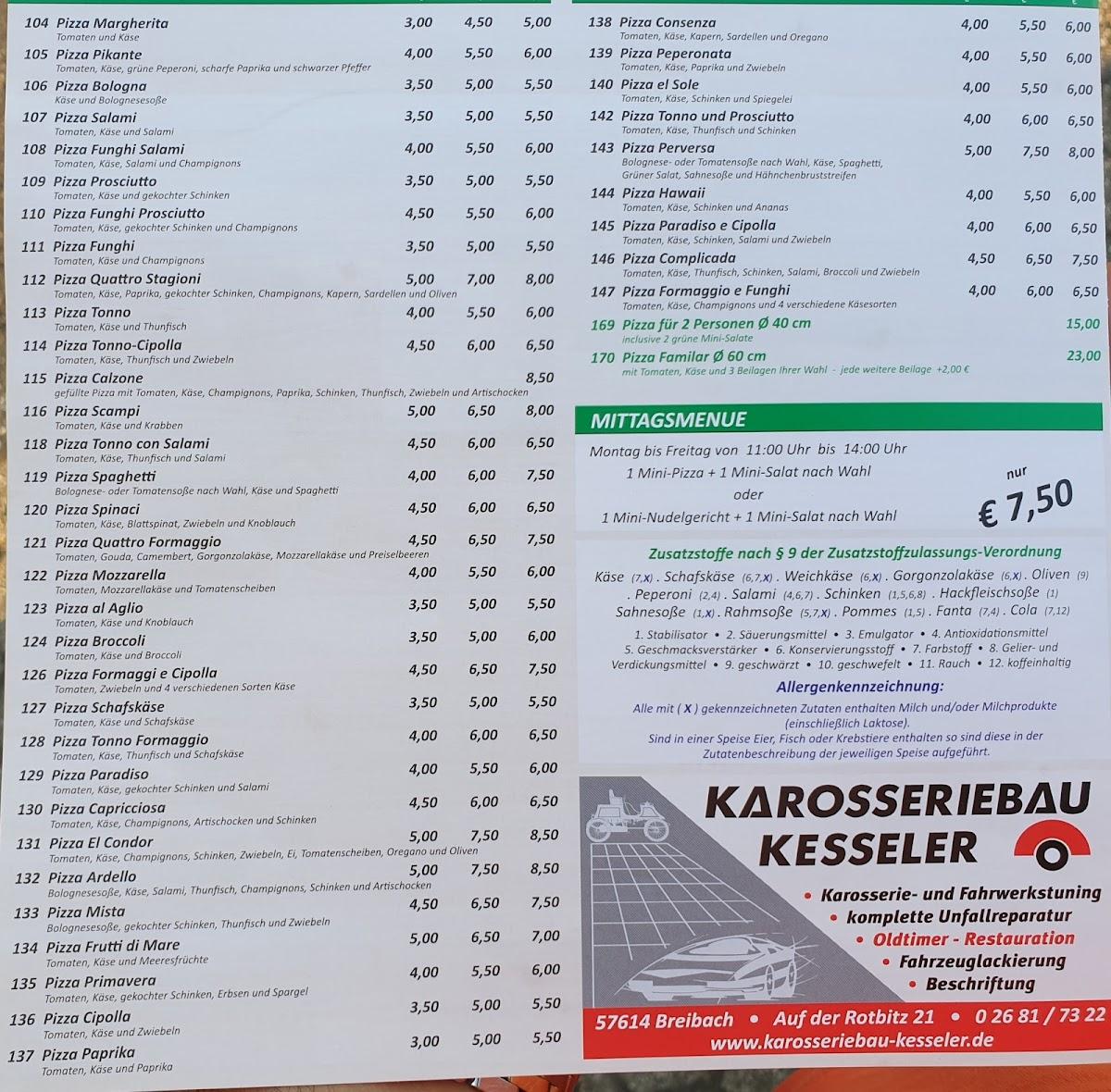 Speisekarte von Halim Hoti pizza, Altenkirchen (Westerwald)