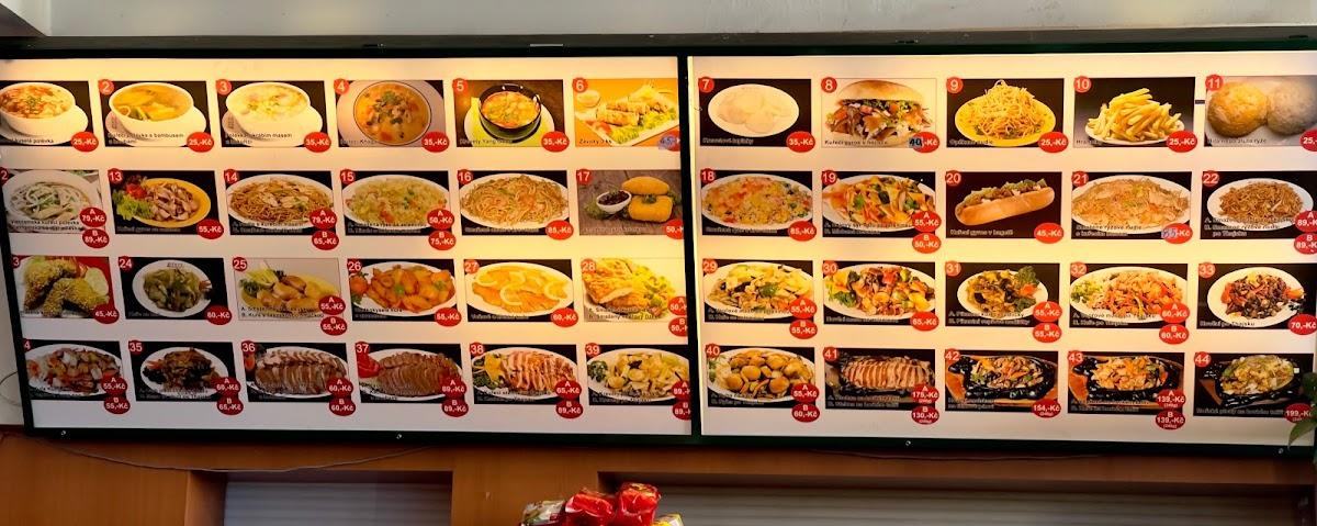 Menu at Bamboo restaurant, Šumperk