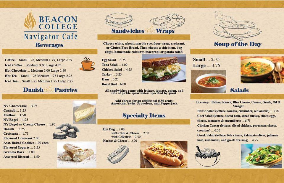 Menu at Navigator Cafe, Leesburg
