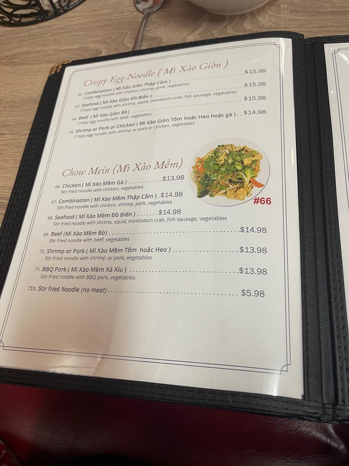 Menu at Pho King Eggroll II LLC restaurant, Goodyear