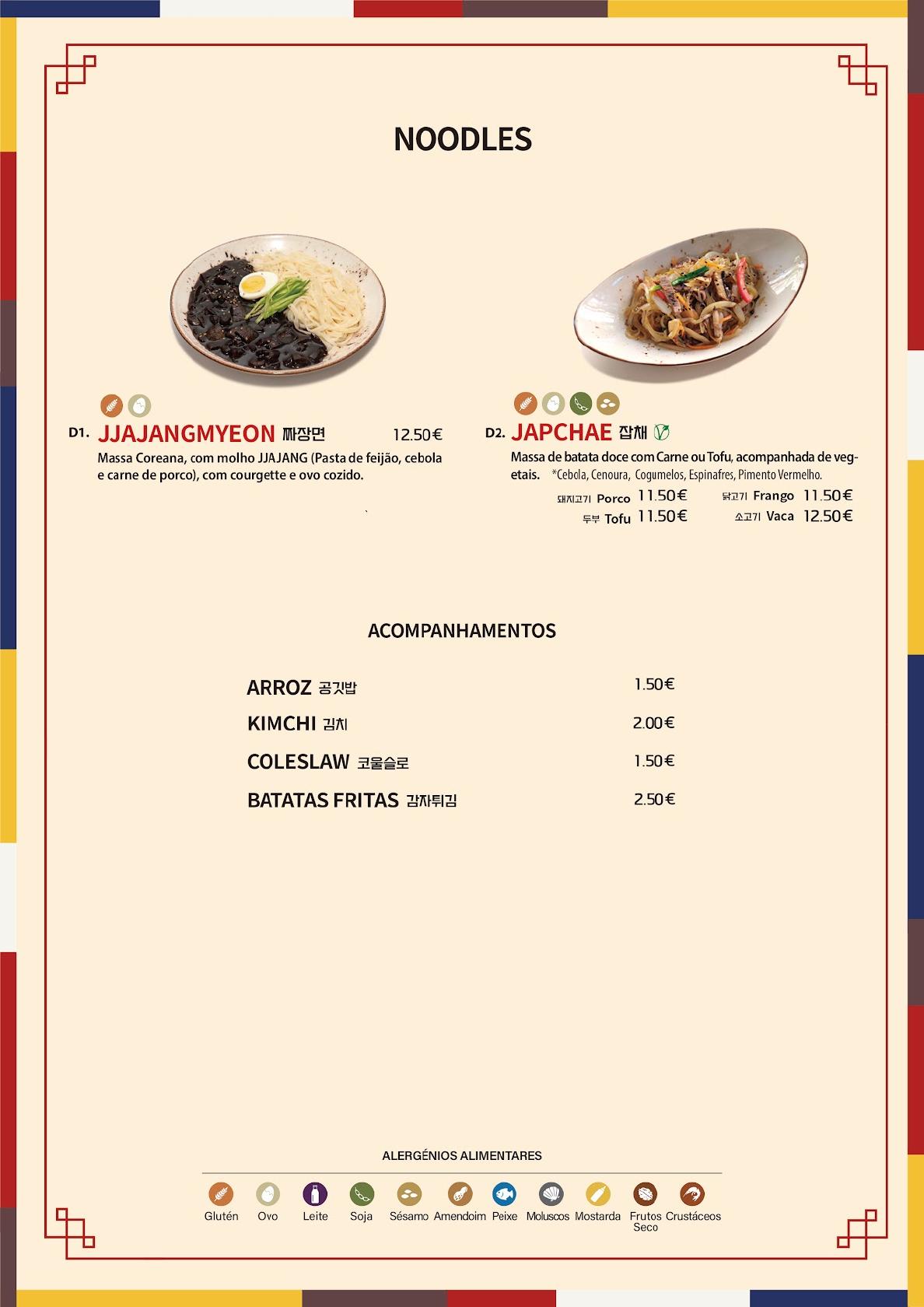 Carta del restaurante K-BOB Almada, Almada