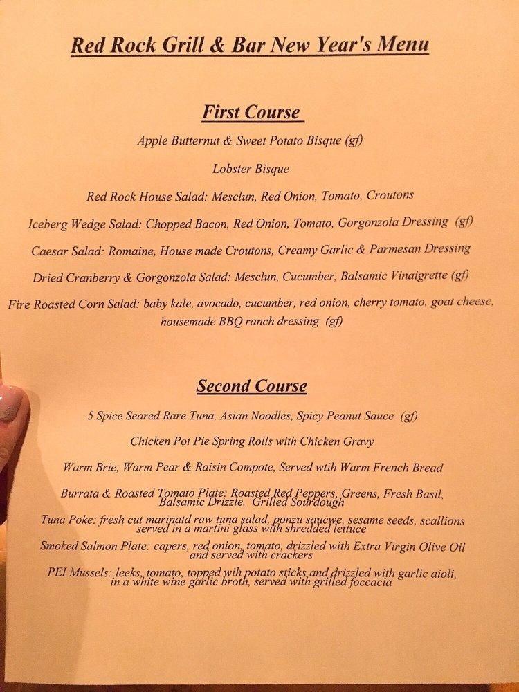 Menu at Red Rock Grill and Bar, Upton
