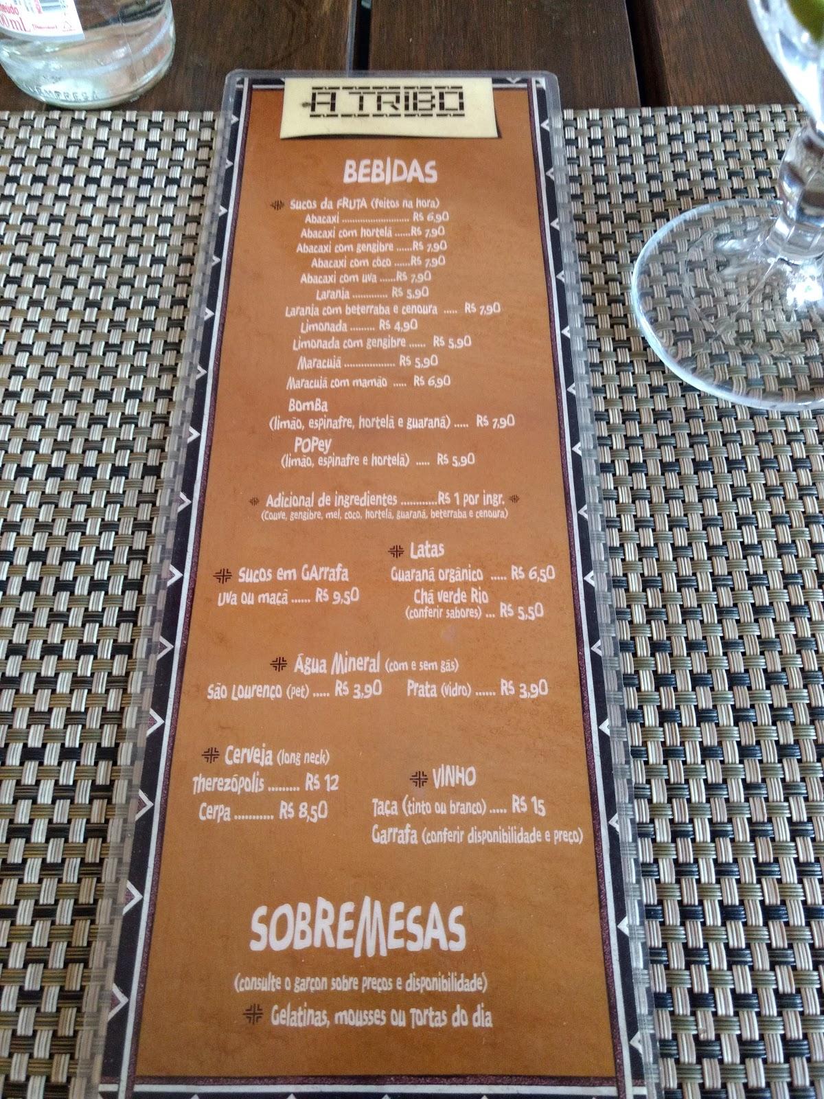 Menu em A Tribo Restaurante, Brasília