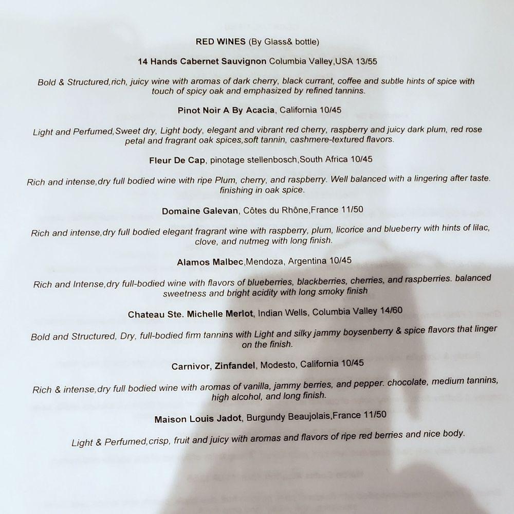 Menu at aView Rooftop Bar &Bistro, Wilmington