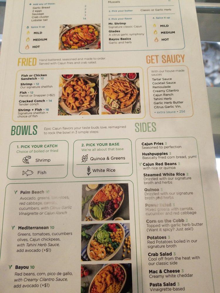 Menu at Mr. Shrimp restaurant, Pembroke Pines