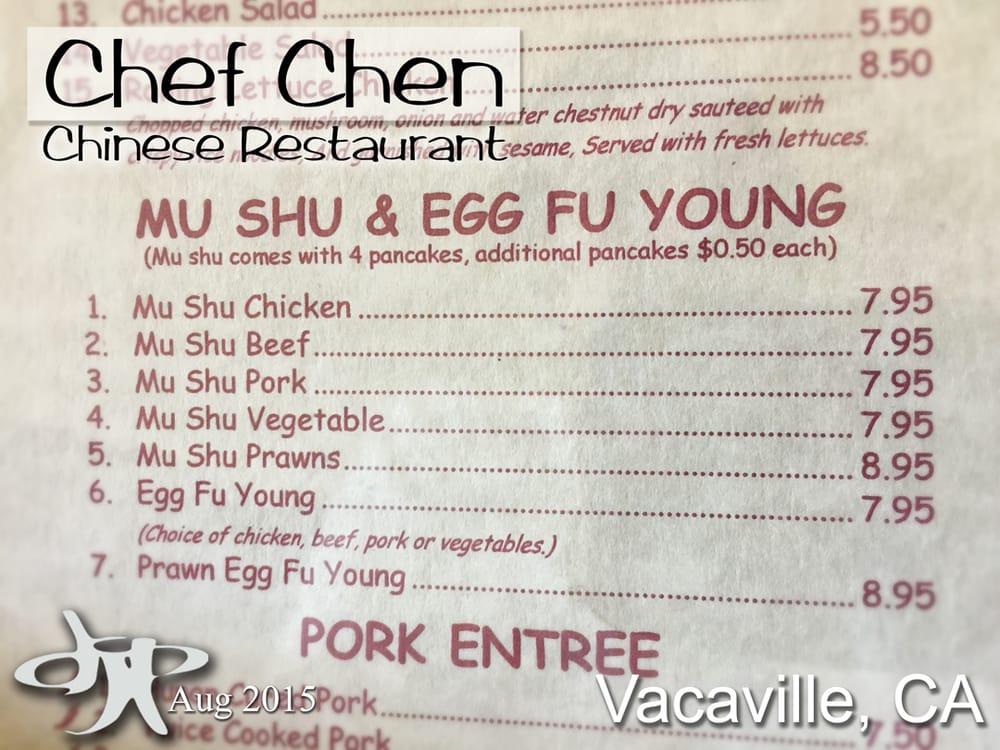 Menu at Chef Chen's Chinese Restaurant, Vacaville