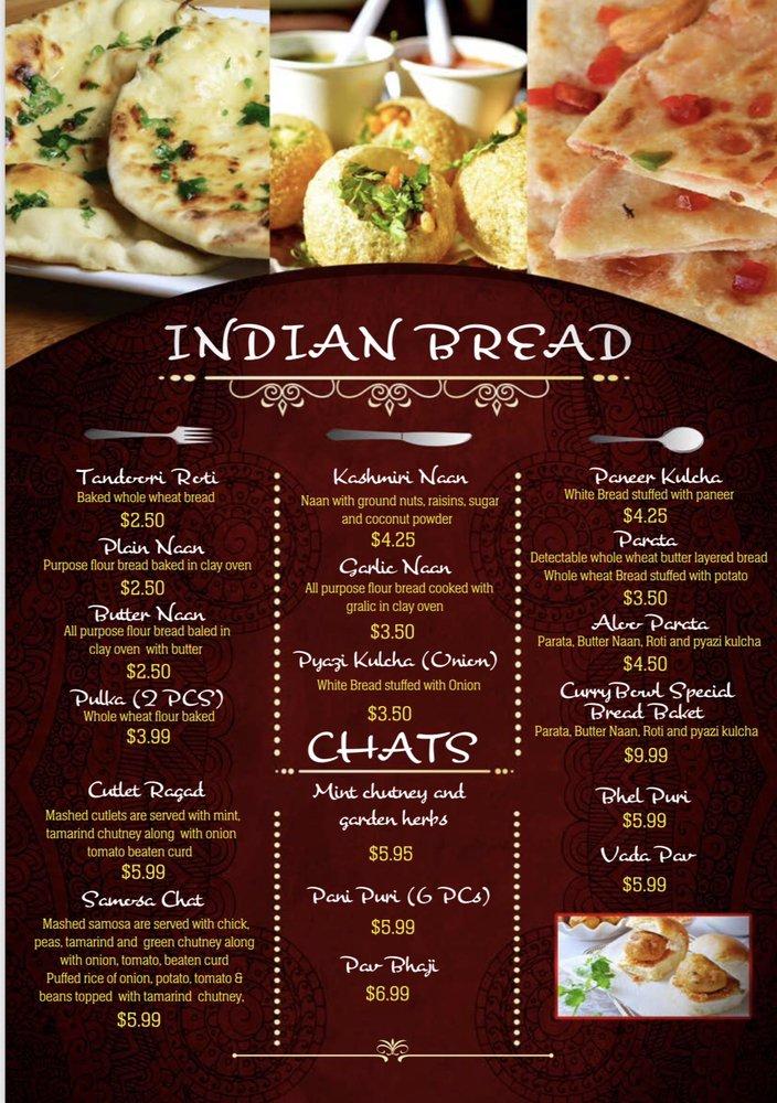 Menu at Curry Bowl Indian Restaurant, Folsom