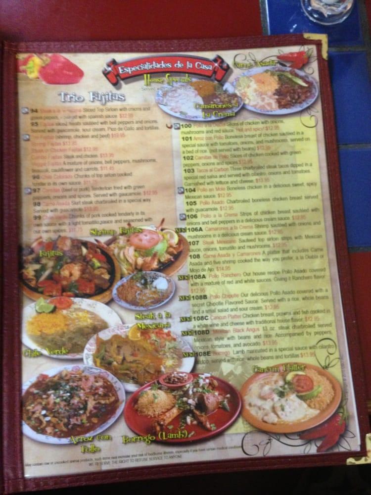 Menu at Los Dos Compadres restaurant, Washougal, 701 E St