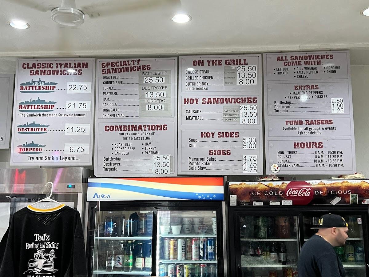 Menu at Triangle Bar & Grill, Pittsburgh