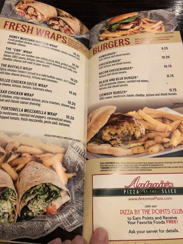 Menu at Antonio’s Pizza By The Slice Kitchen & Bar - Worcester, Worcester