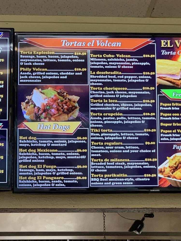 Carta del restaurante El Volcan Taqueria, Salinas, N Main St