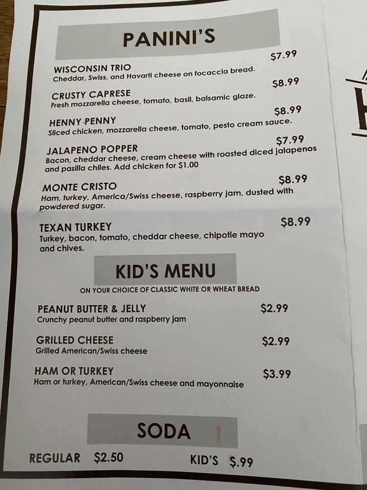 Menu at The Homestead restaurant, Orcutt