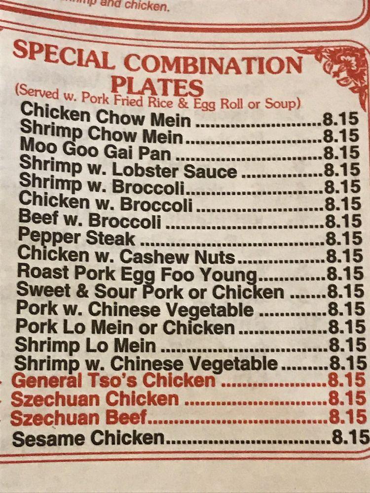 Menu at China King restaurant, Garner, Aversboro Rd