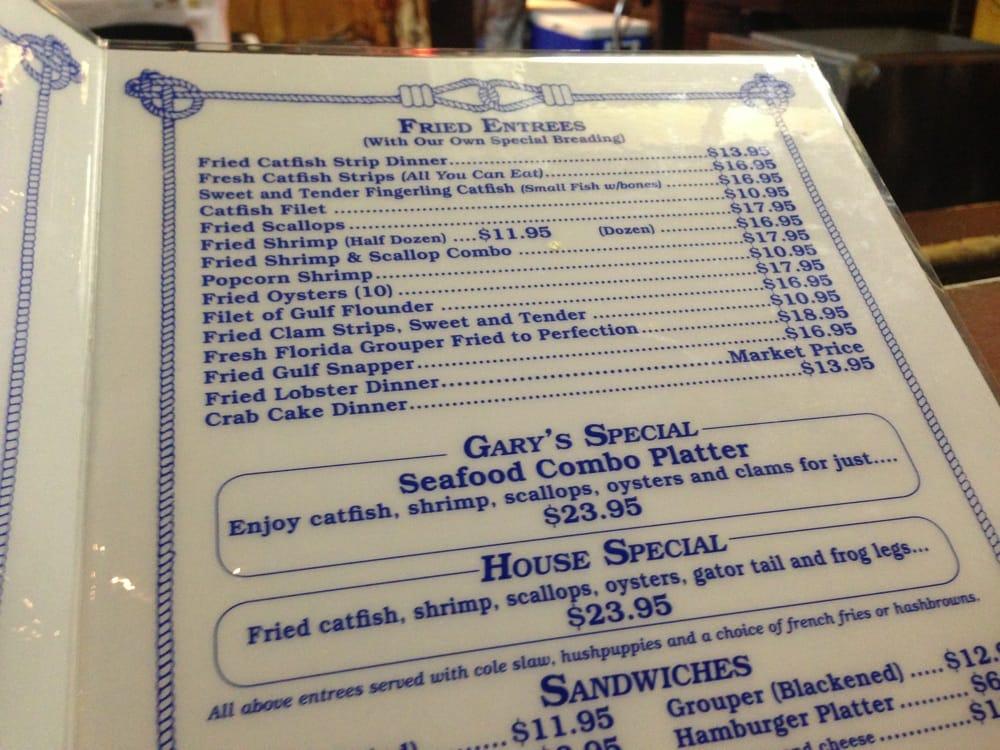 Menu at Gary's Oyster Bar & Seafood House, Lake Alfred