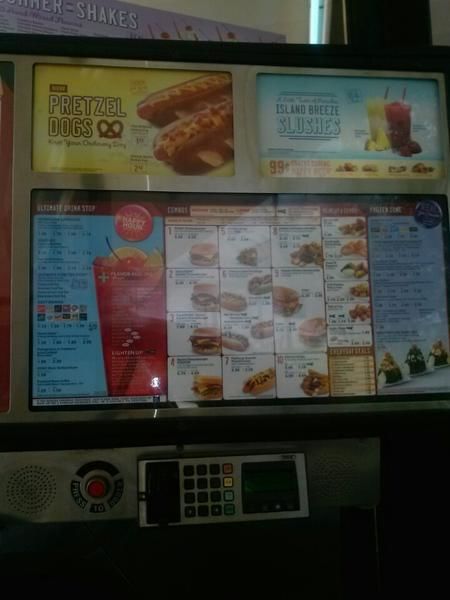 Menu at Sonic fast food, Douglasville