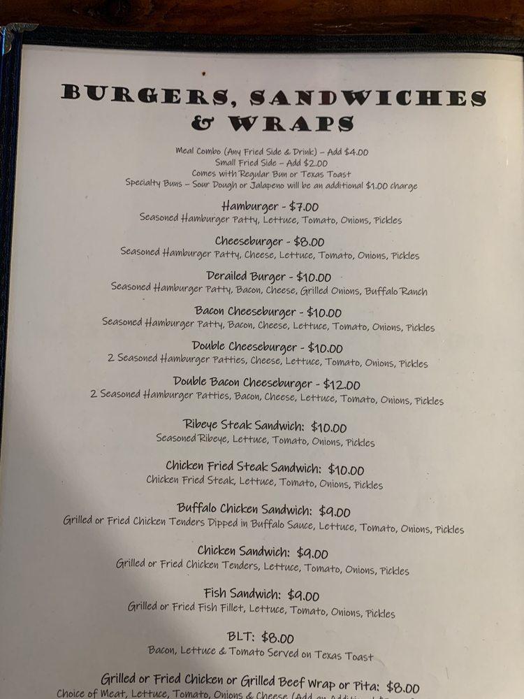 Carta de THE OFFICE BAR AND GRILL, North Zulch