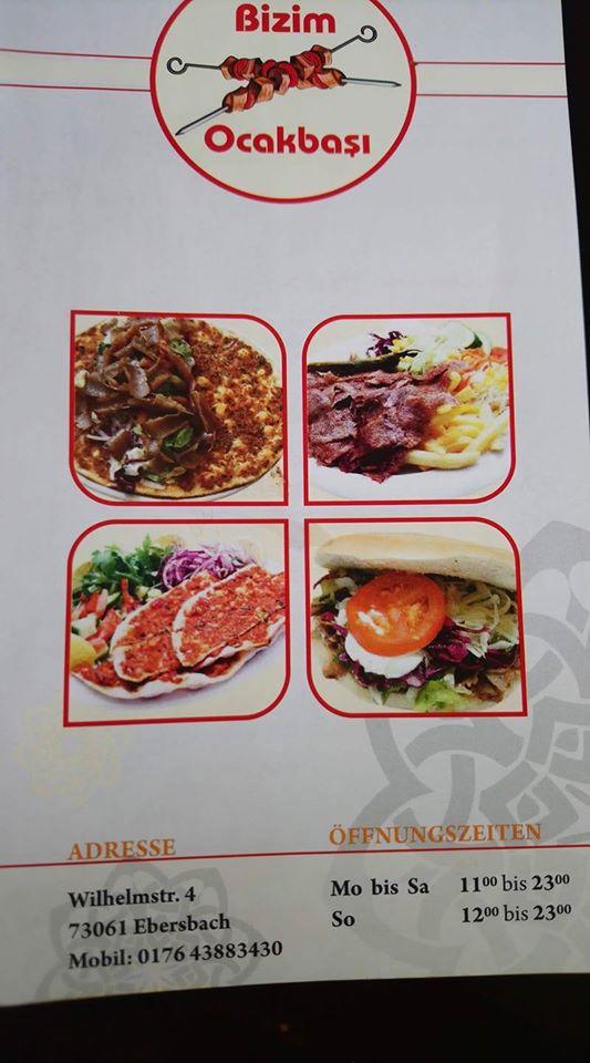 Speisekarte von Bizim Ocakbasi Ebersbach an der Fils restaurant ...