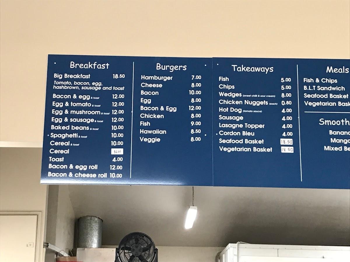 Carta de Doughboys Cafe, Lake Tekapo