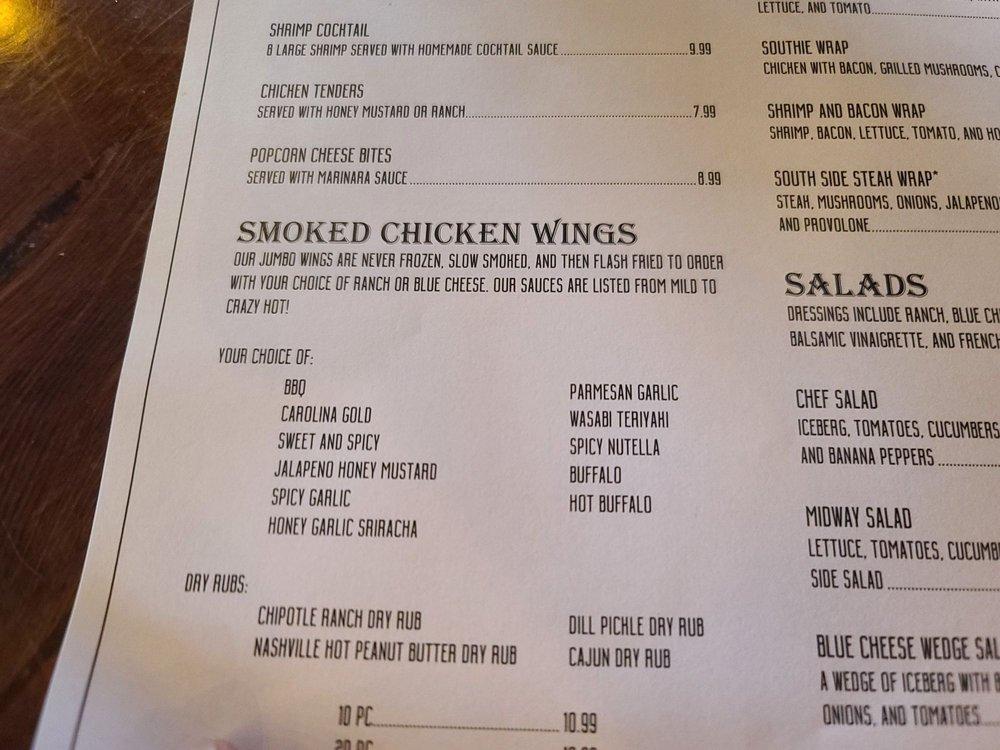 Menu at Midway Cafe, Fort Thomas