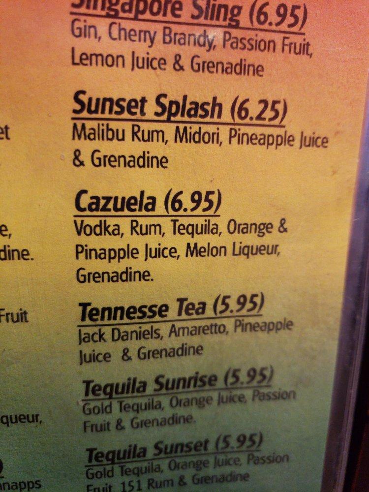 Menu at Casa de Reyes restaurant, Sweet Home