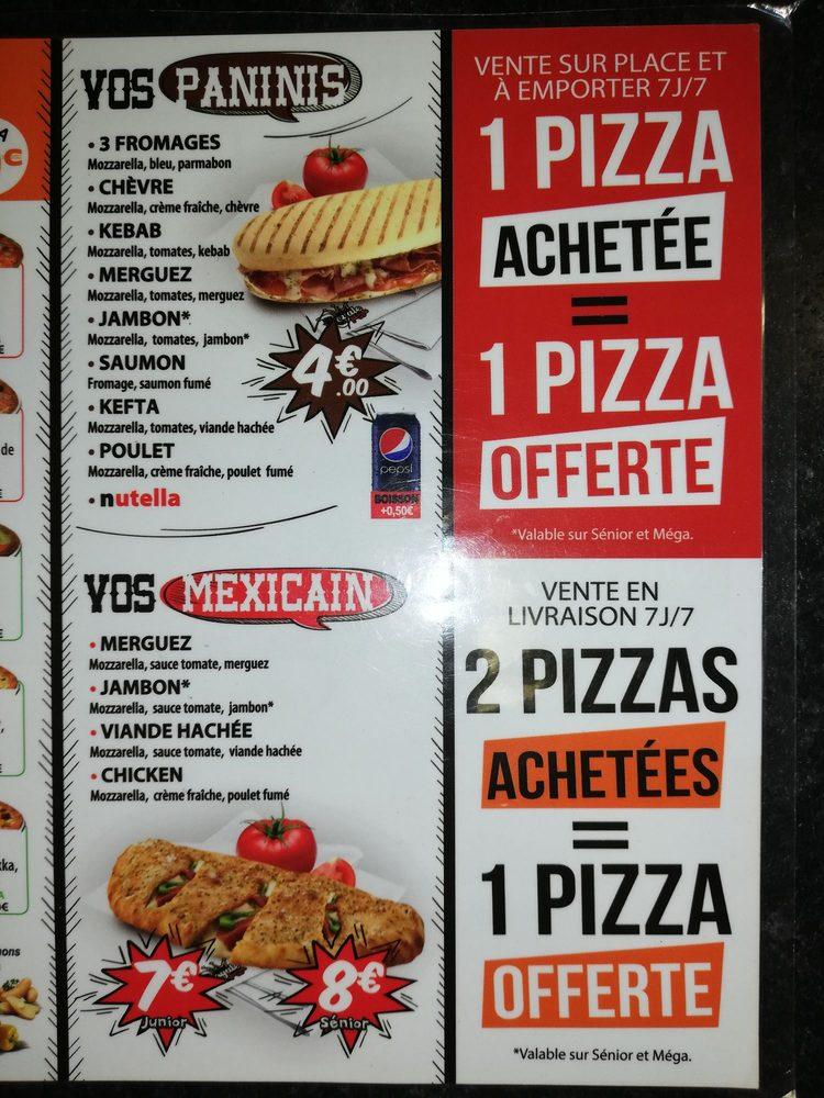 Menu au Royal Pizza pizzeria, Beauvais, 16 Rue Maurice Segonds