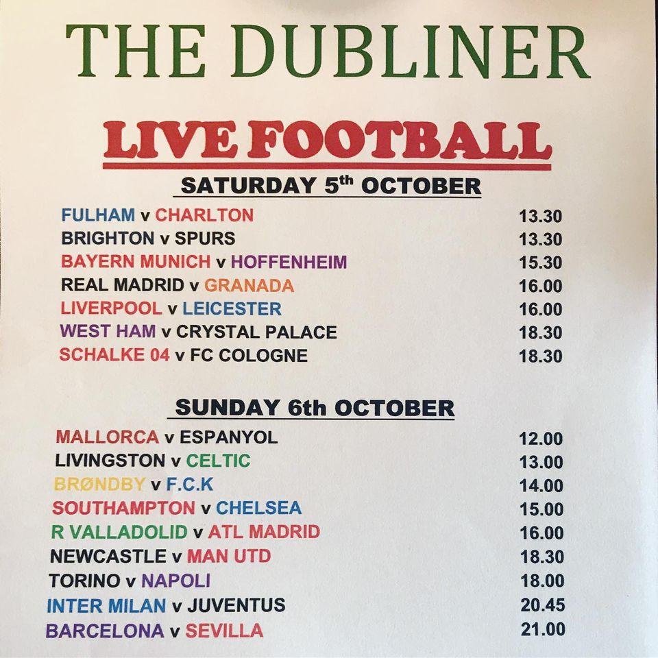 Menu at The Dubliner pub & bar, Copenhagen, Amagertorv 5
