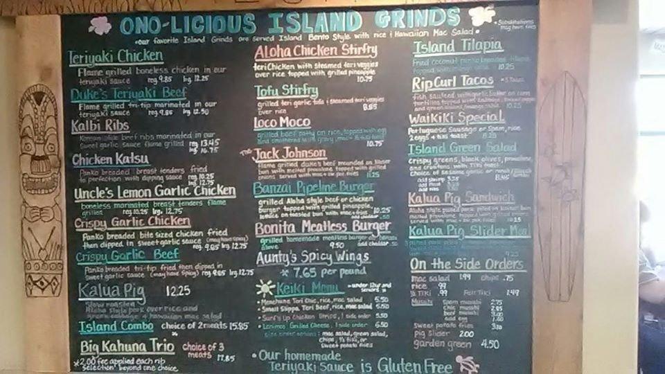 Menu at Tiki Teriyaki Grill pub & bar, Walla Walla