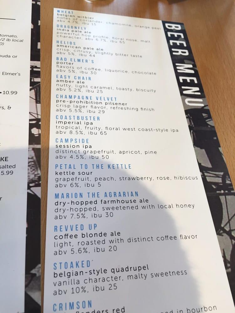 Menu at Upland Columbus Pump House pizzeria, Columbus