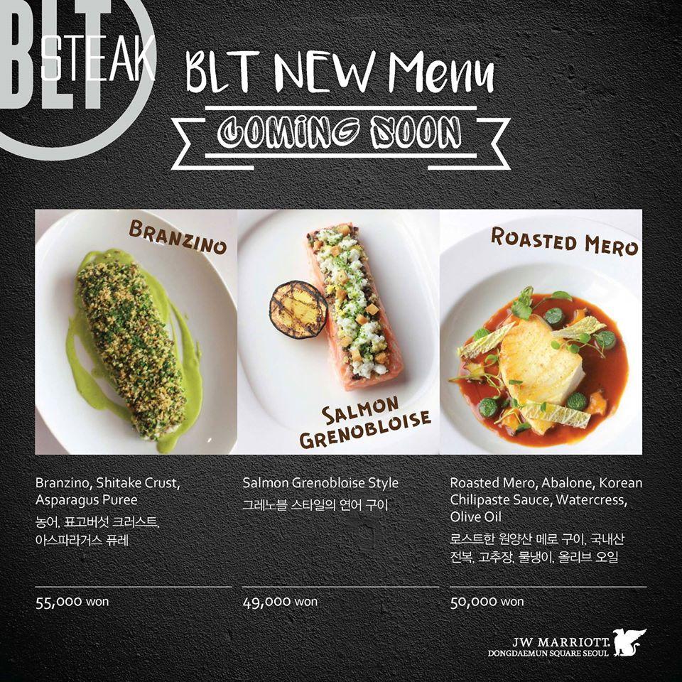 Menu at BLT Steak steakhouse, Seoul