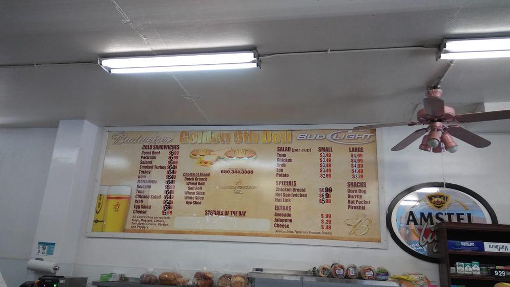 Menu at Golden 9th Deli & Market restaurant, San Mateo