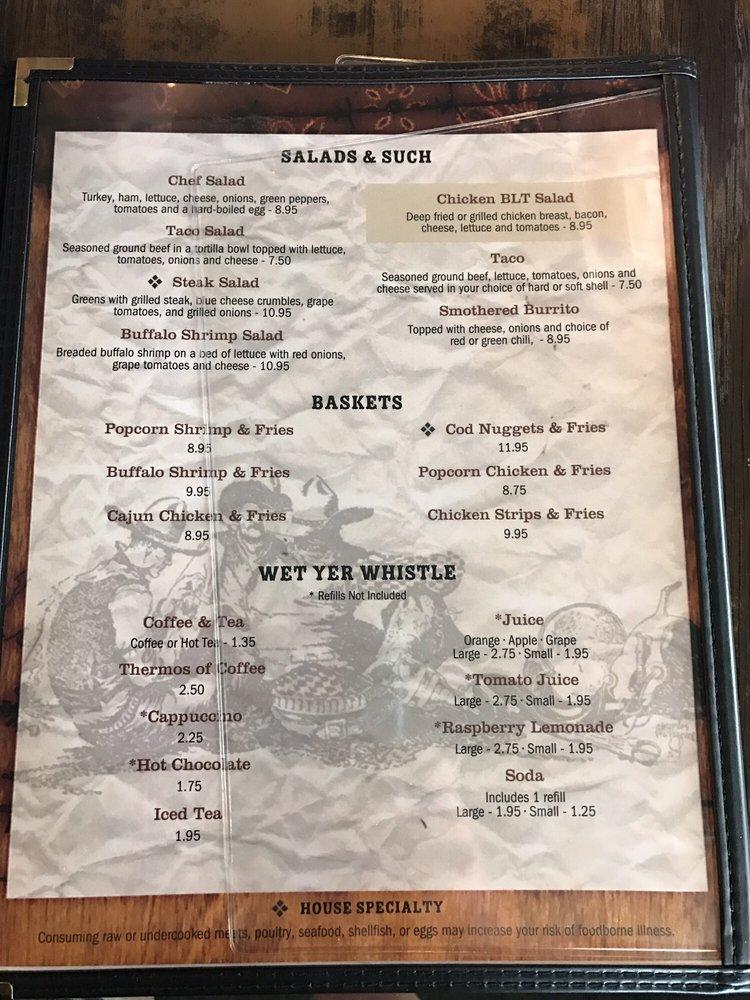 Menu at Outpost Café cafe, Lusk