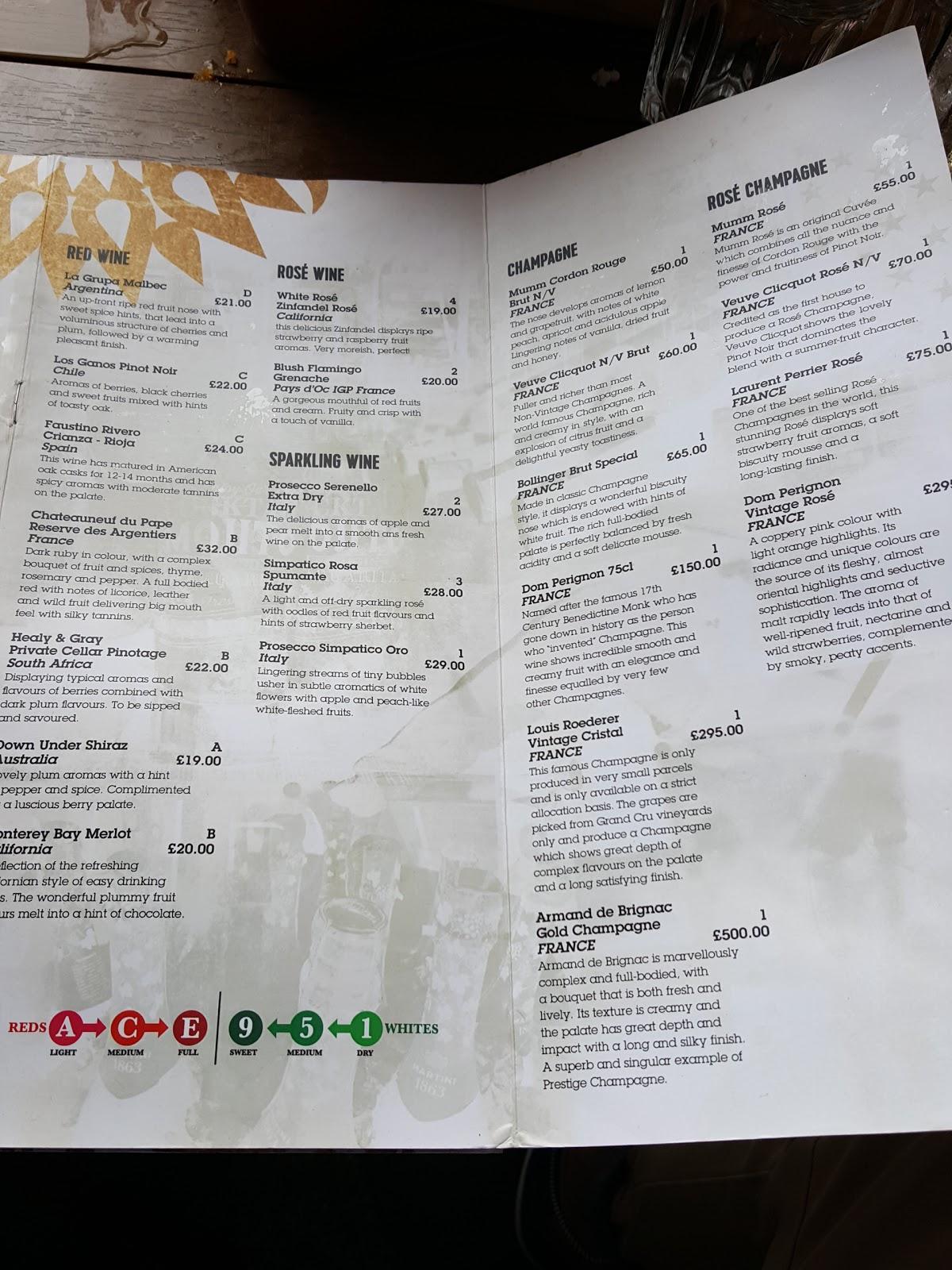 Menu at PANAM Restaurant & Bar, Liverpool, Albert Dock