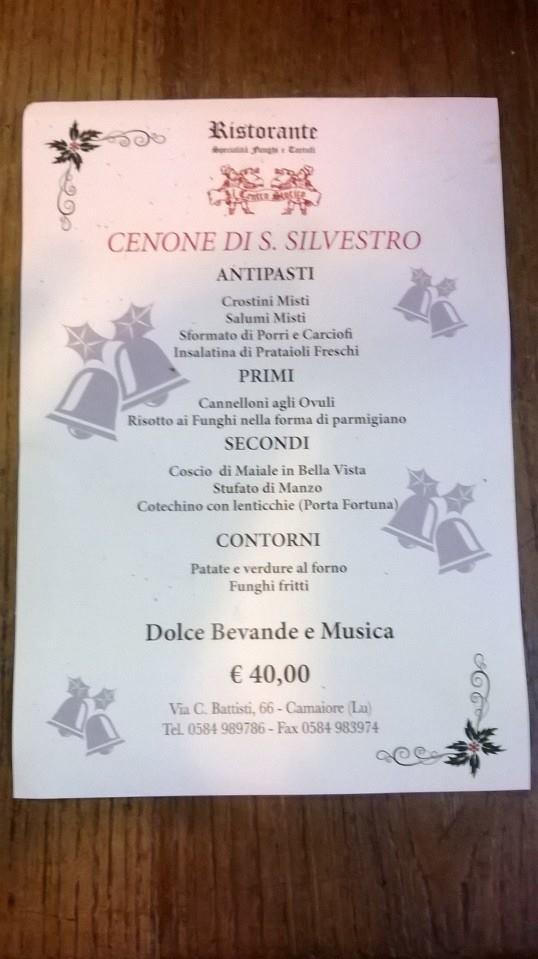 Menu da Ristorante Centro Storico, Camaiore