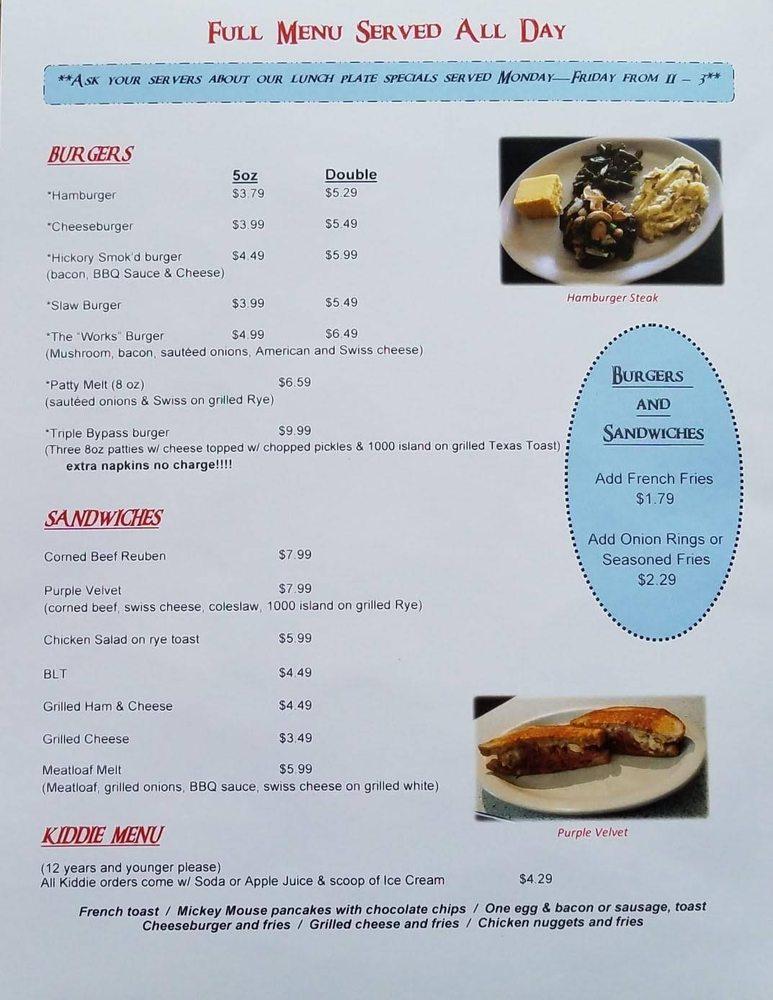 Menu at Market Street Grill restaurant, Fayetteville