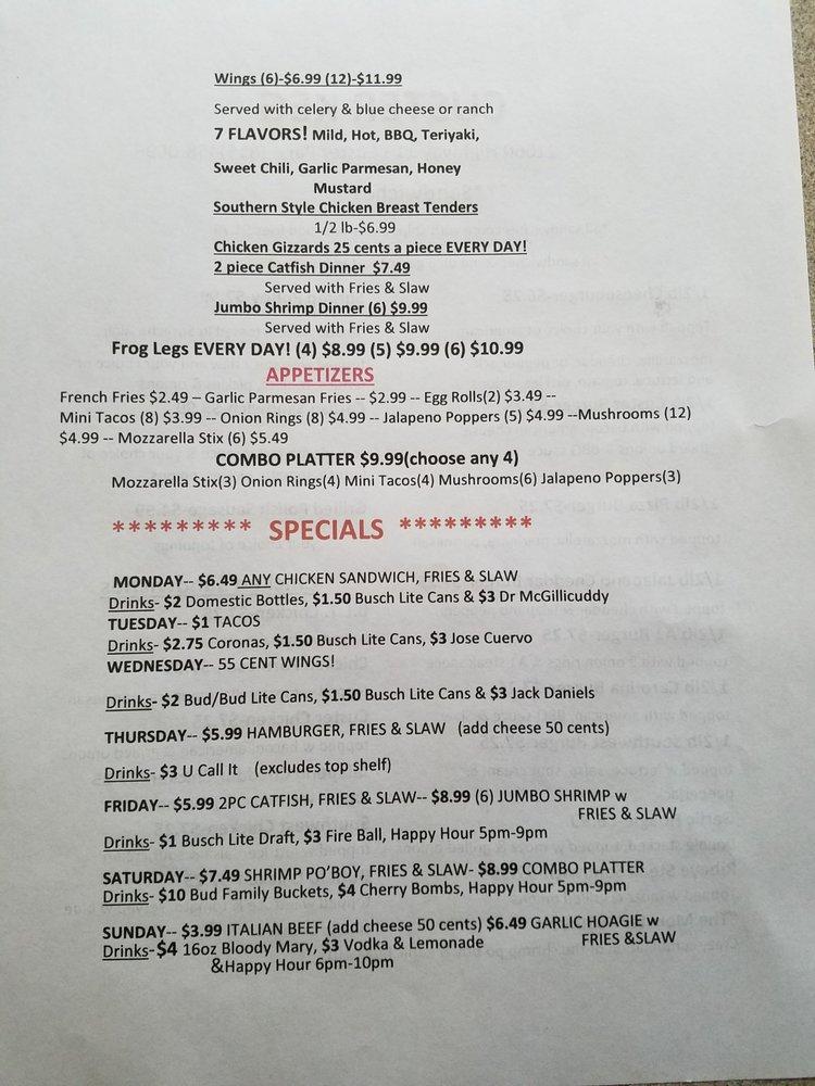 Menu at Custer's Keg pub & bar, Custer Park