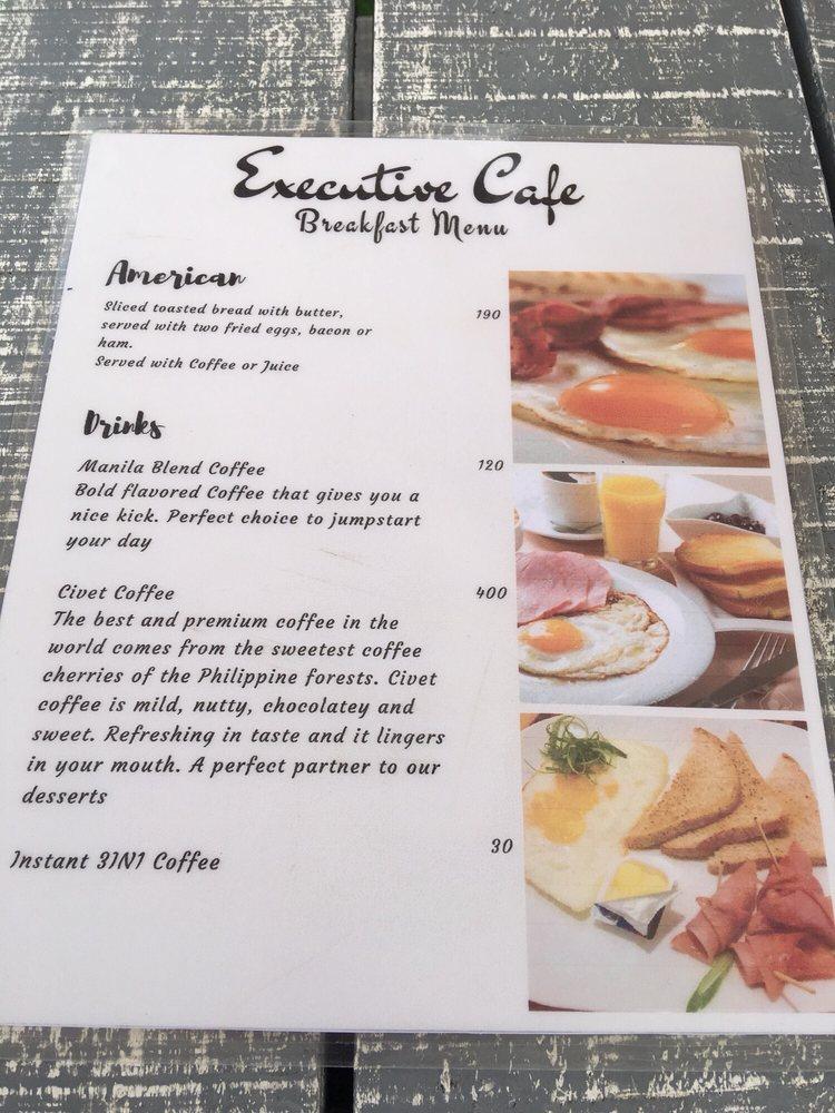 Menu at Executive Café pub & bar, Malay