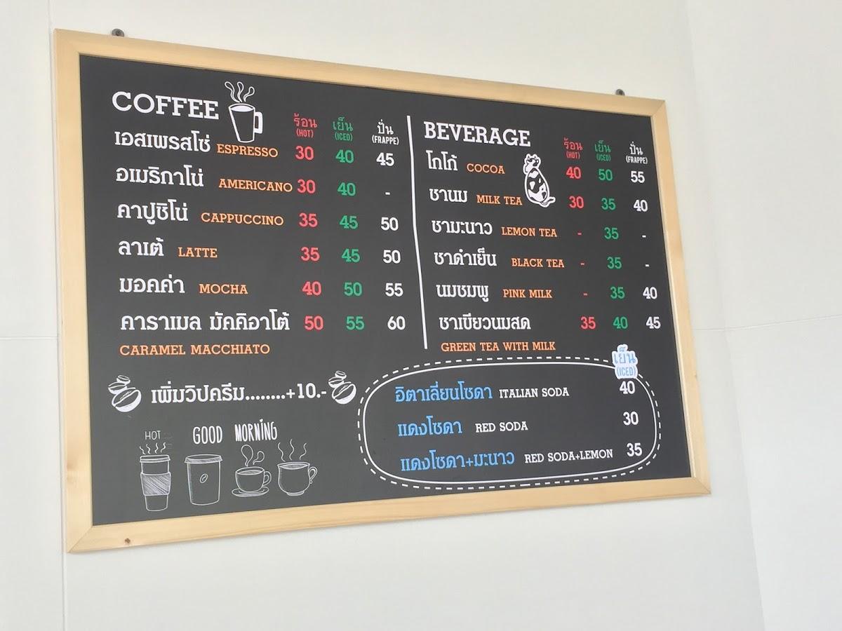 Menu at Aspire Cafe, Nonthaburi