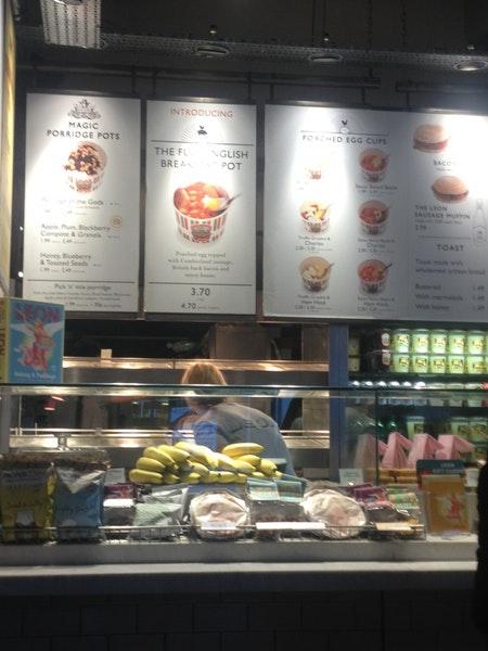 Menu at LEON Cannon Street fast food, London, 86 Cannon St