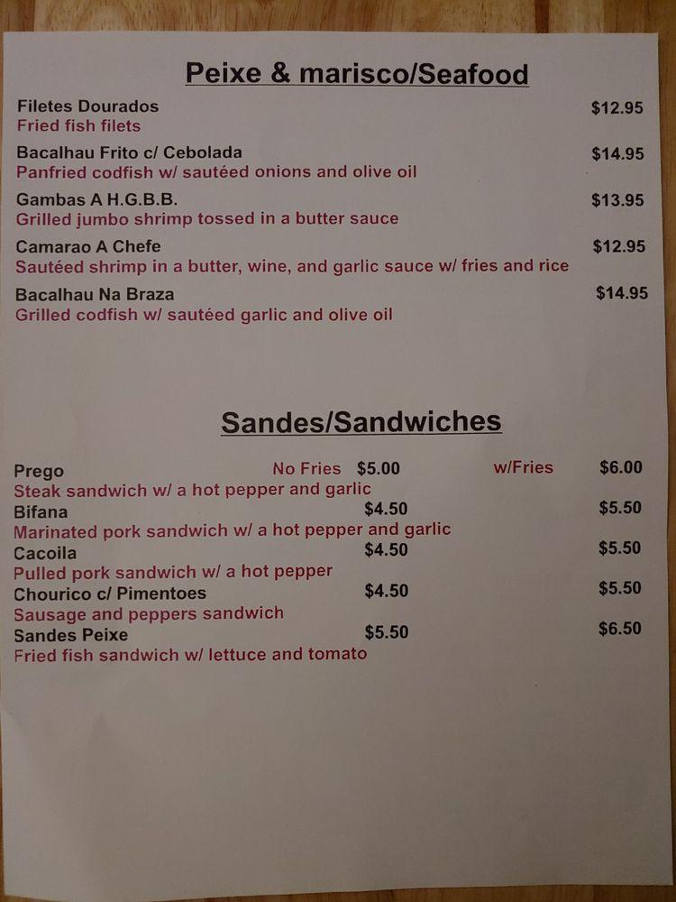 Menu at Phillips Street Restaurant, East Providence
