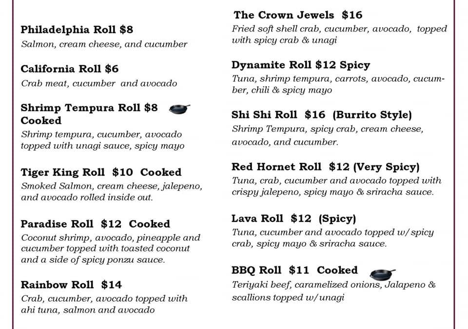 Menu at Queen St Grille steakhouse, Palestine