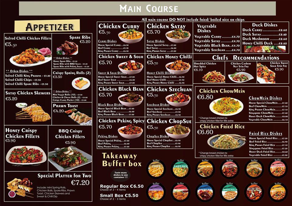 Menu at Yummy Kitchen Chinese Takeaway restaurant, Ballybofey