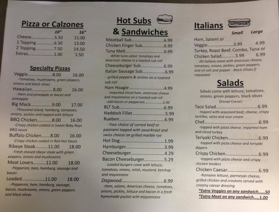 Menu at Long Green Variety, Livermore