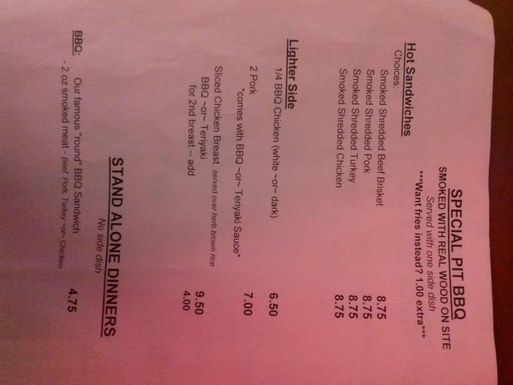Menu at Pink House restaurant, Cottage Grove