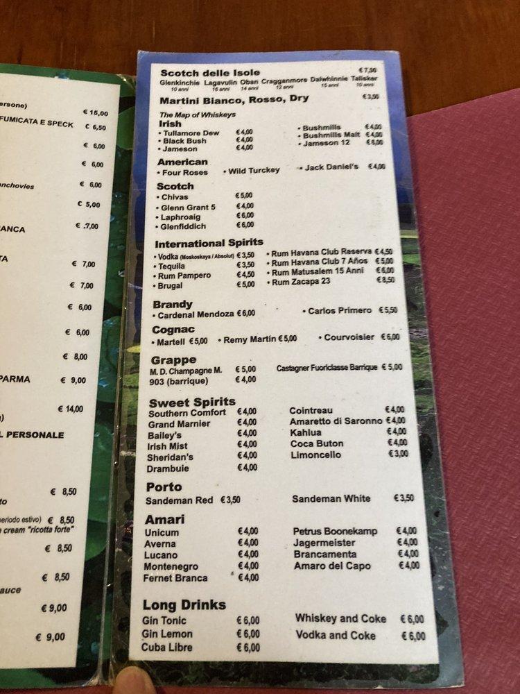 Menu at Joyce Irish Pub, Lecce