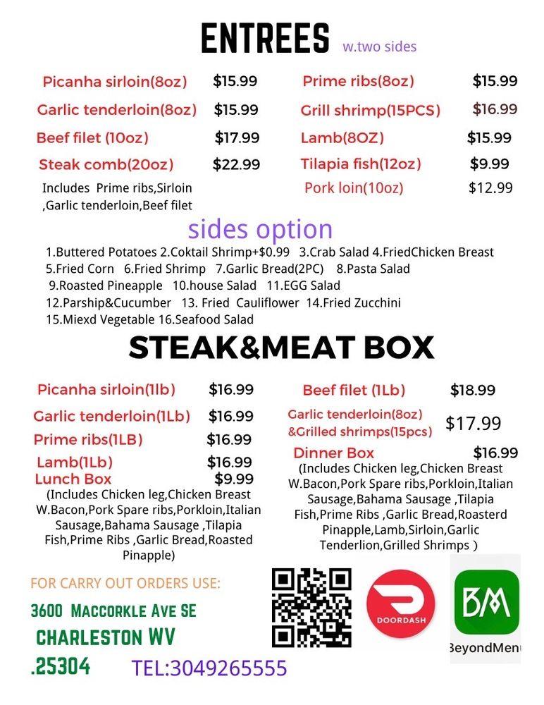 Menu at Rio De Grill Brazilian Steakhouse, Charleston