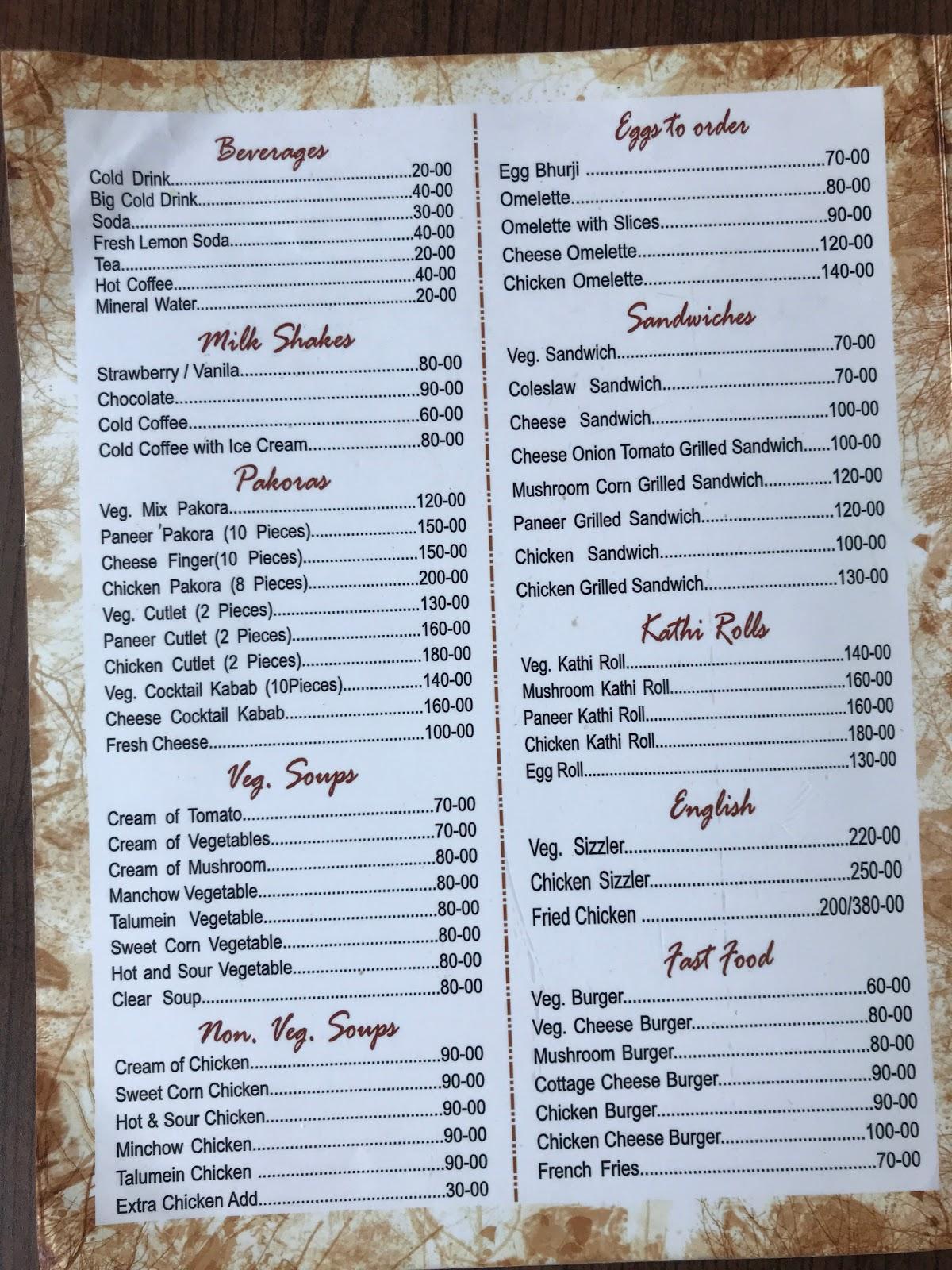 Menu at Highway halt restaurent and banquet hall - Best Banquet Hall ...