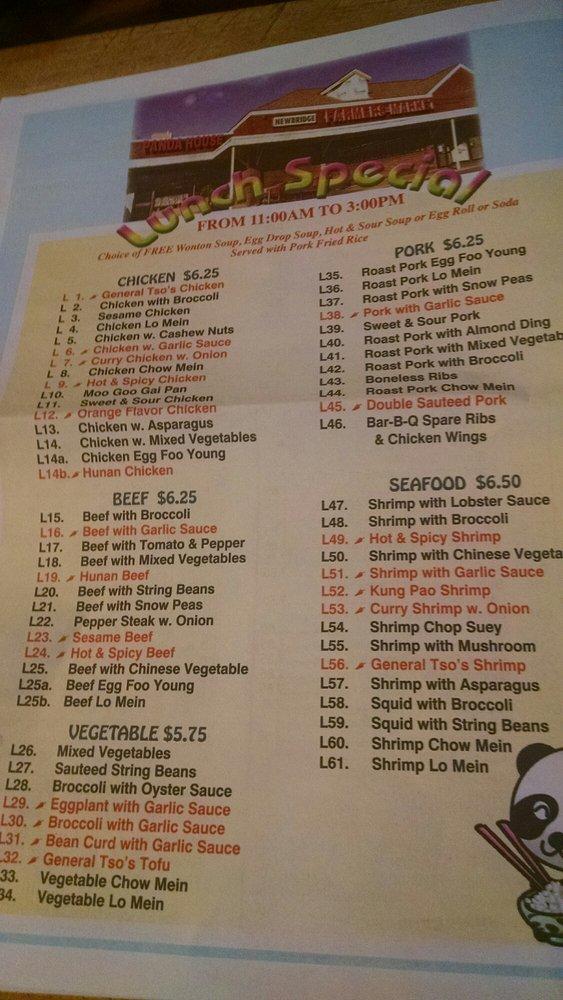 Menu at Panda House restaurant, Bergenfield