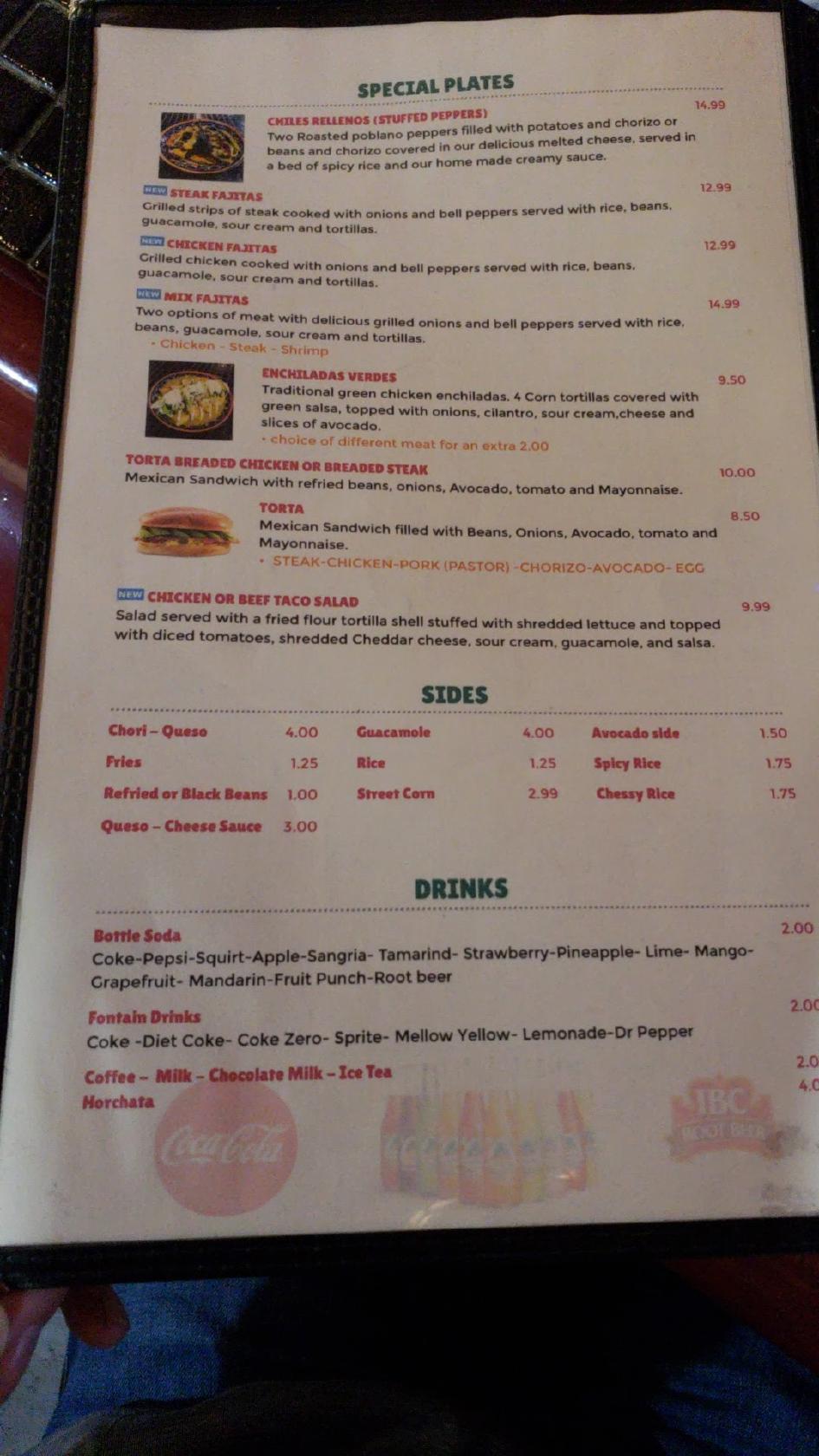 Menu at Breaking Taco restaurant, Mahomet