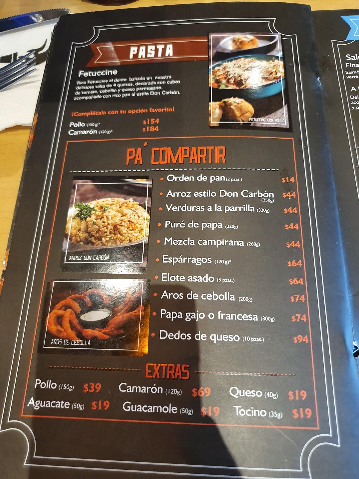 Carta del restaurante Don Carbon Monterrey (Plaza Cumbres), Monterrey