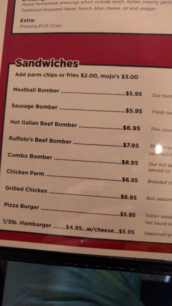 Menu at Ruffolo's Special Pizza 2 pizzeria, Kenosha, 45th St